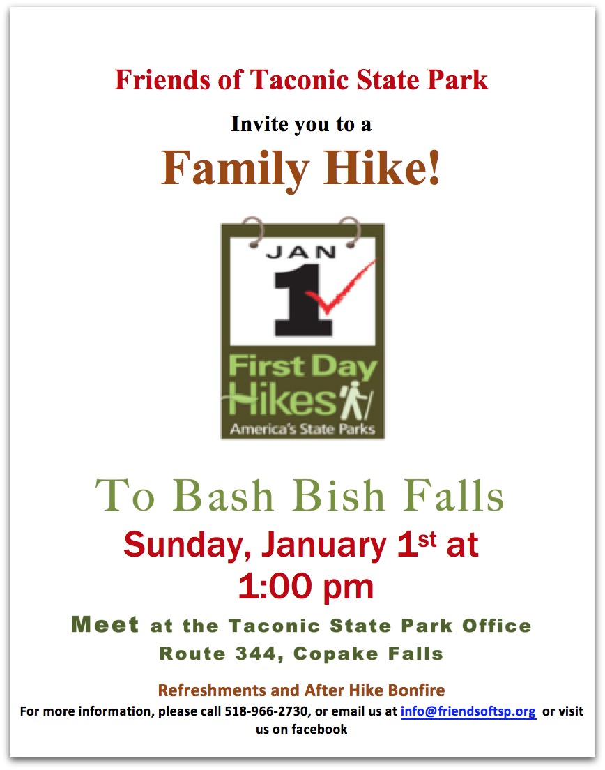 Jan. 1: First Day Hike – Friends of Taconic State Park